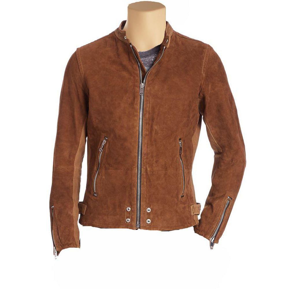 Brown Suede cafe racer jacket, Women's Suede Jackets, – Lusso Leather